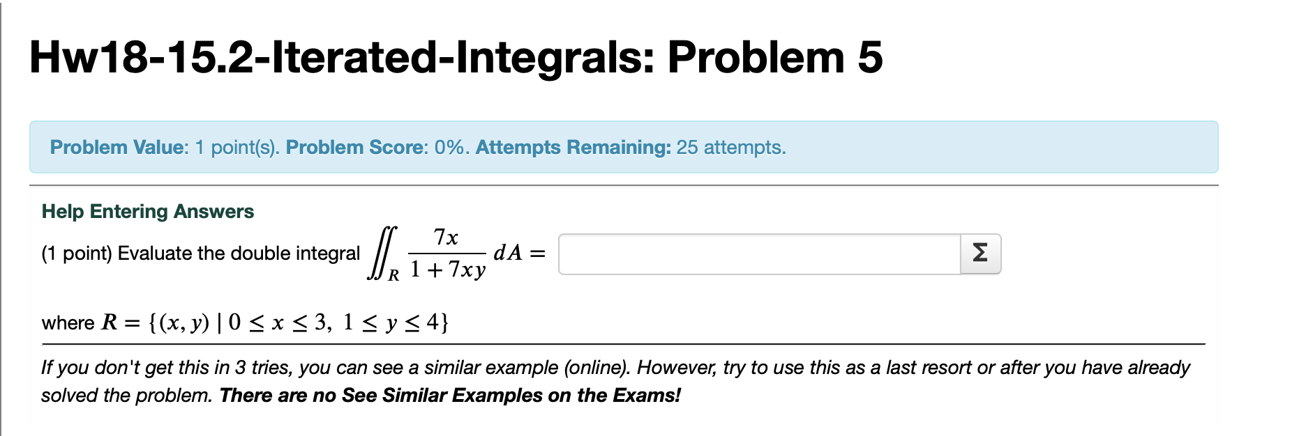Solved Hw18-15.2-Iterated-Integrals: Problem 5 Problem | Chegg.com