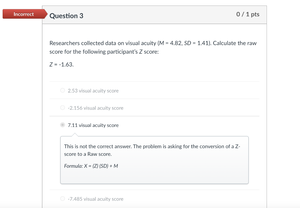 Solved Researchers collected data on visual acuity ( | Chegg.com