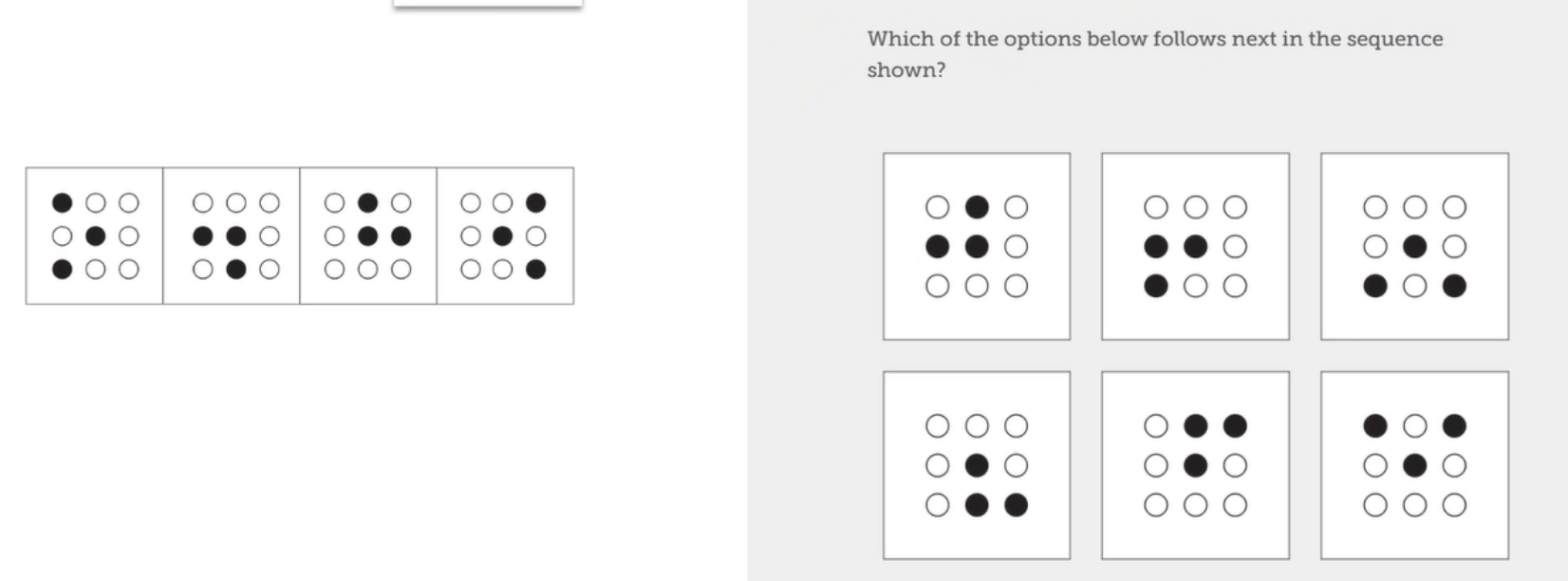 Solved Find The Next Figure Based On The Provided Pattern 