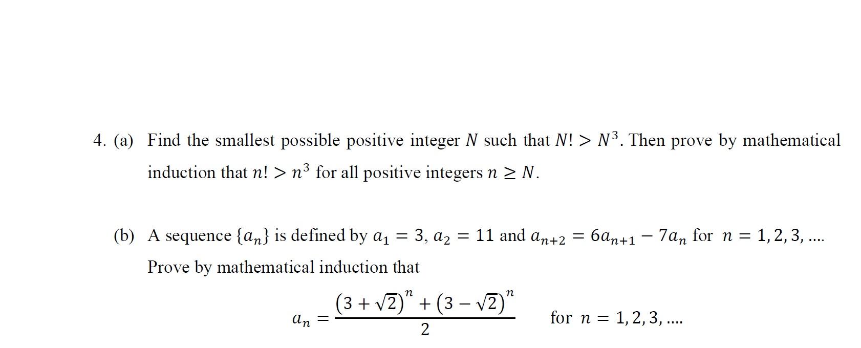 Solved 4. (a) Find the smallest possible positive integer N | Chegg.com
