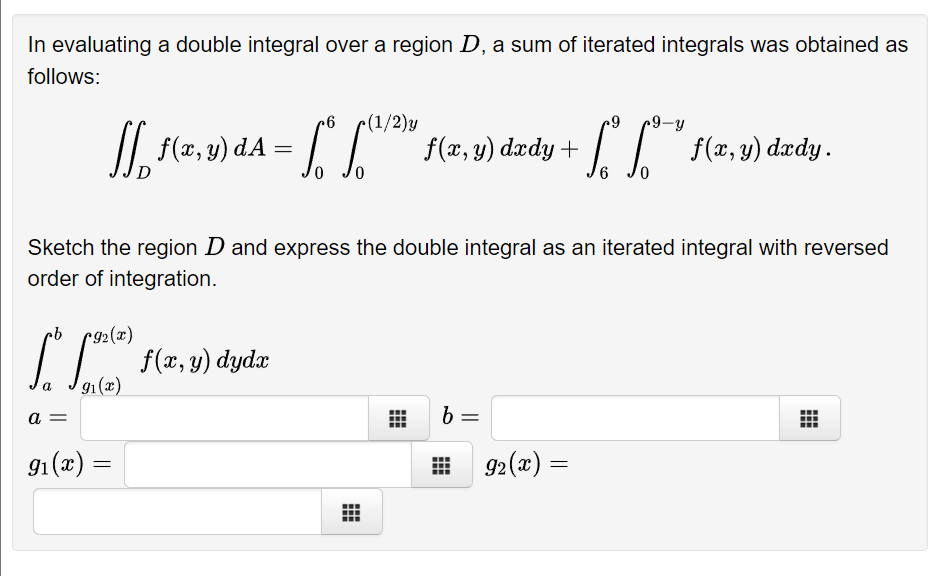 Solved In evaluating a double integral over a region D, a | Chegg.com
