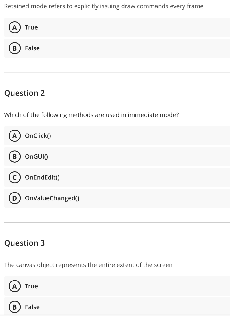 Solved Retained mode refers to explicitly issuing draw | Chegg.com