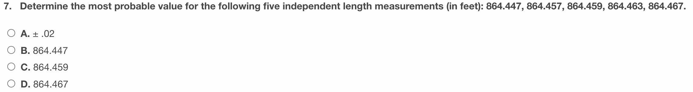 Solved 7. Determine the most probable value for the | Chegg.com