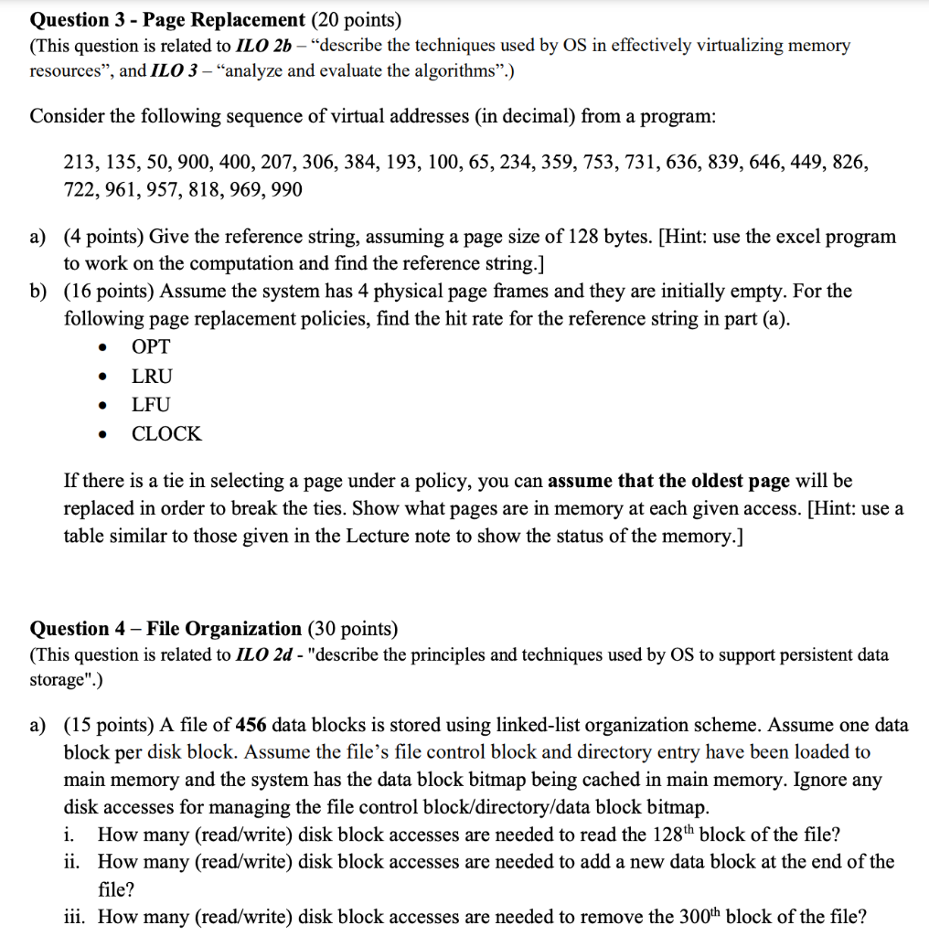- Question 1 – Multi-Level Paging (30 points) (This | Chegg.com