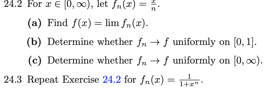 Solved = 24.2 For x E 10,00), let fn (2) ñ (a) Find f(x) = | Chegg.com Solved = 24.2 For x E 10,00), let fn (2) ñ (a) Find f(x) = | Chegg.com