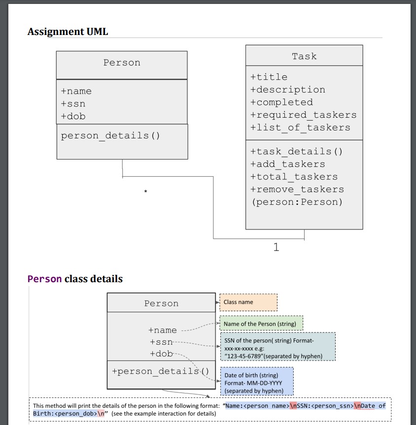 Solved Code Template class Person: \#initialize the | Chegg.com