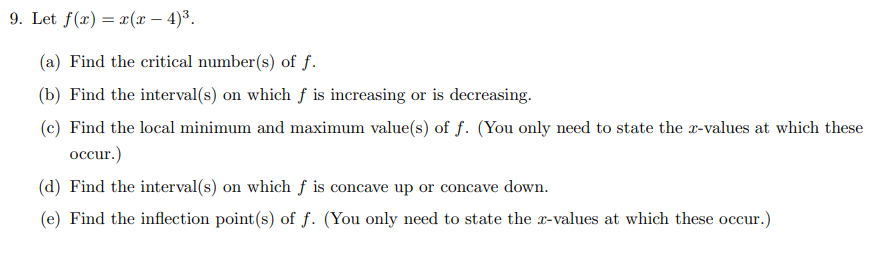 Solved 1. Find the derivative of each of the following | Chegg.com