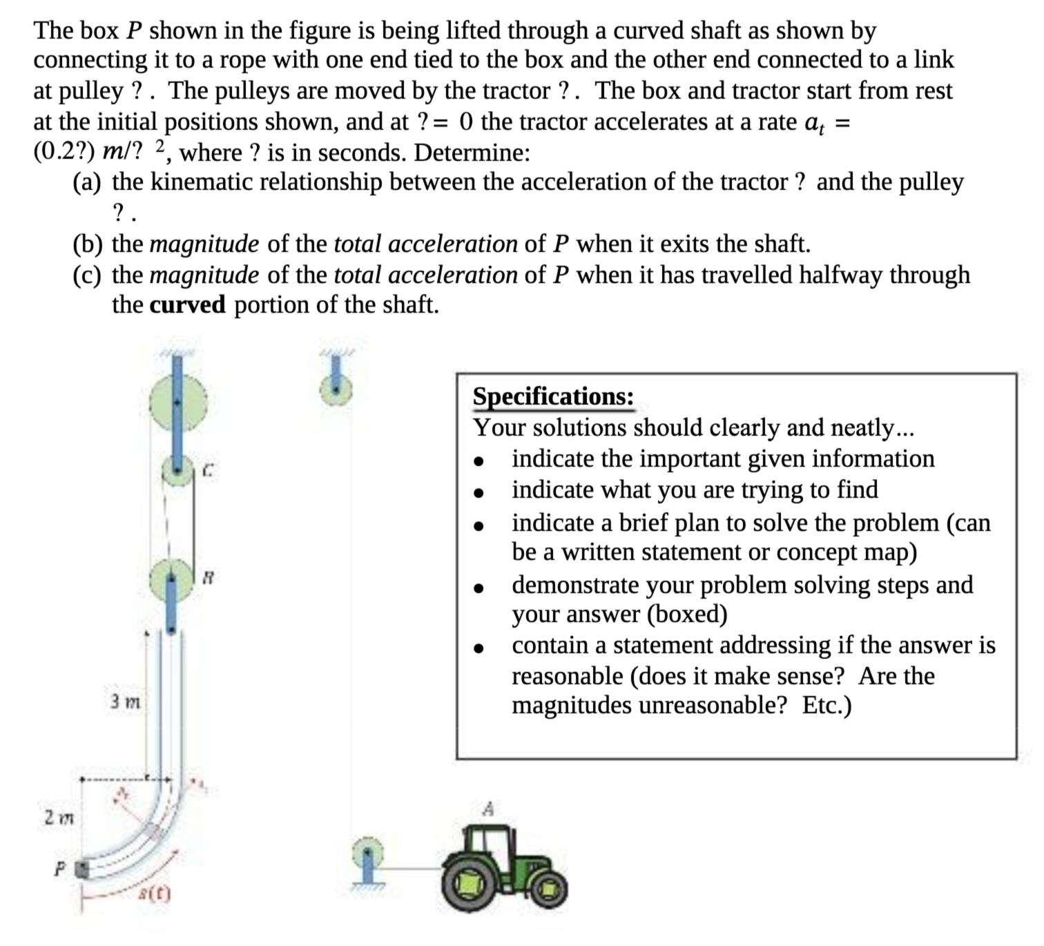 Solved The box P shown in the figure is being lifted through | Chegg.com