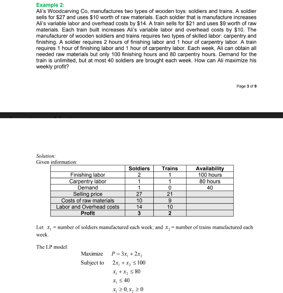 Solved Exercise 2 Consider the problem in Example 2 from | Chegg.com