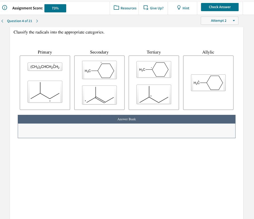 Solved 0 73% Assignment Score: Resources LX Give Up? Hint | Chegg.com