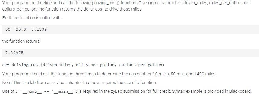 Solved Your program must define and call the following | Chegg.com