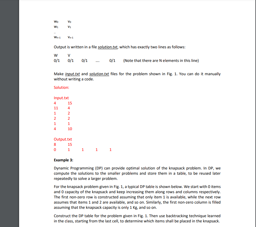 Solved Knapsack Problem Example 1: In Fig. 1, which boxes | Chegg.com