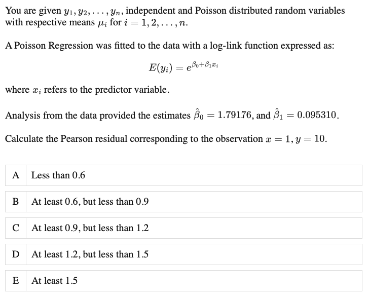 Solved You are given y1,y2,…,yn, independent and Poisson | Chegg.com