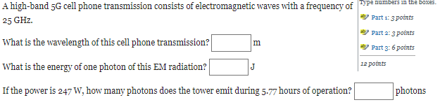 Solved A high-band 5G cell phone transmission consists of | Chegg.com