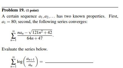 Solved A certain sequence a1,a2,… has two known properties. | Chegg.com