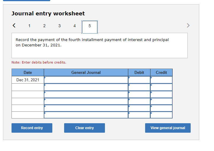 Solved Journal entry worksheet Record the payment of the | Chegg.com