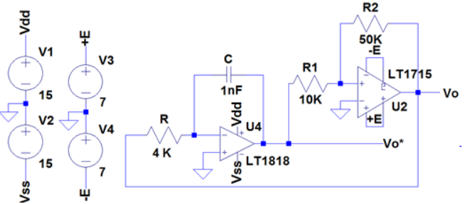Solved Consider the following circuit and assume rail to | Chegg.com