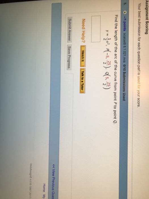 Solved Find the length of the arc of the curve from point P | Chegg.com