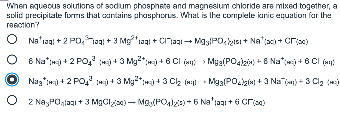 Solved Which Equation Correctly Describes The Dissociation