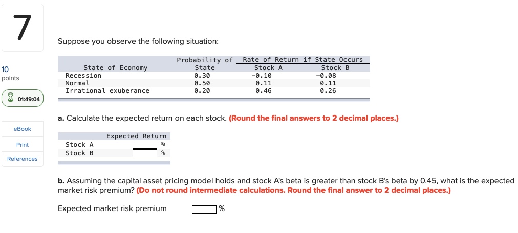 Solved Suppose you observe the following situation:a. | Chegg.com