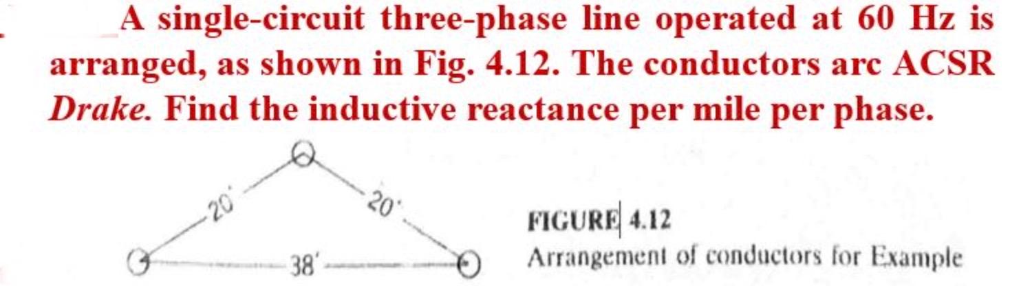 Solved A single-circuit three-phase line operated at 60 Hz | Chegg.com