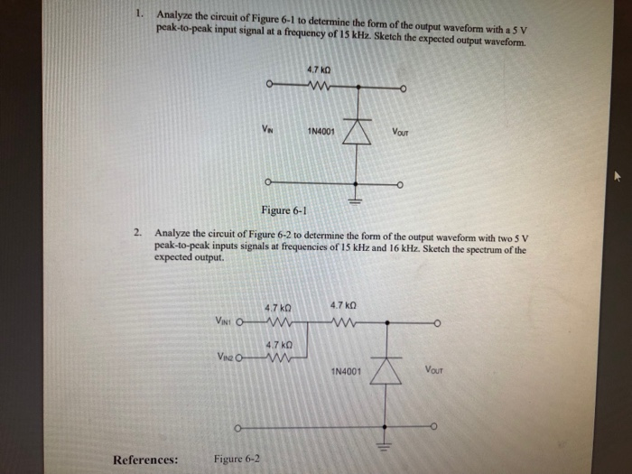 Solved 1. Analyze the circuit of Figure 6-1 to determine the | Chegg.com