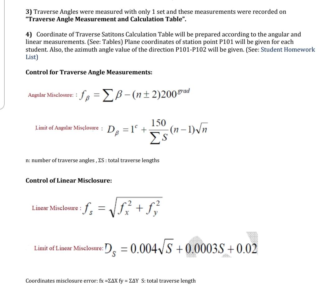 Solved Traverse Angle Measurement and Calculation Table | Chegg.com