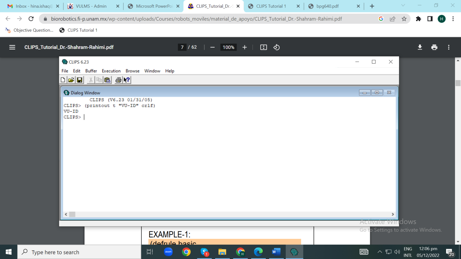 Solved Q#2Write the program in CLIPS IDE that will save the | Chegg.com | Chegg.com