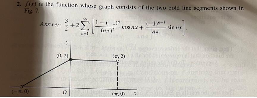 [Solved]: 2. ( f(x) ) is the function whose graph consis