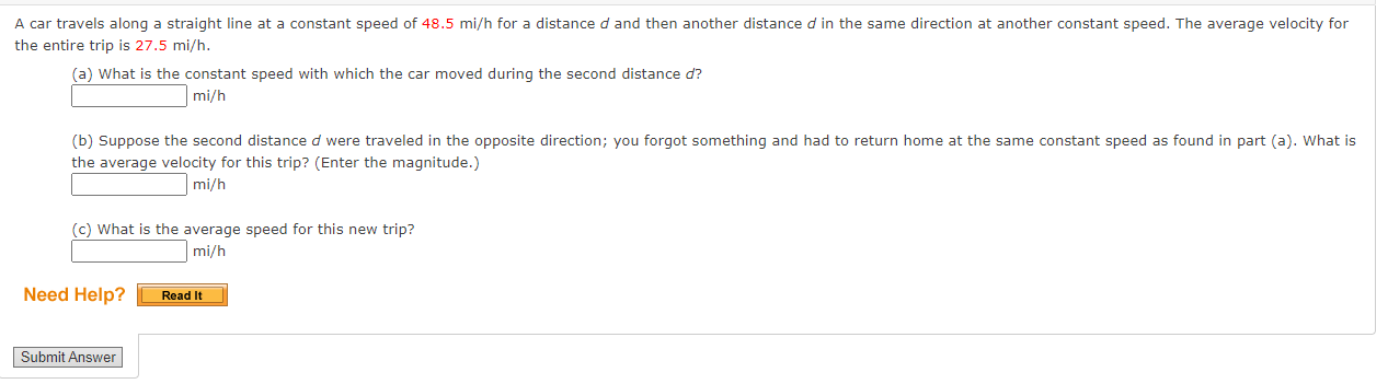 Solved A car travels along a straight line at a constant | Chegg.com