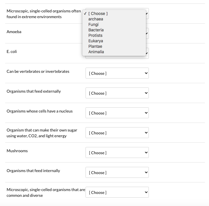 Solved Microscopic, single-celled organisms often found in | Chegg.com