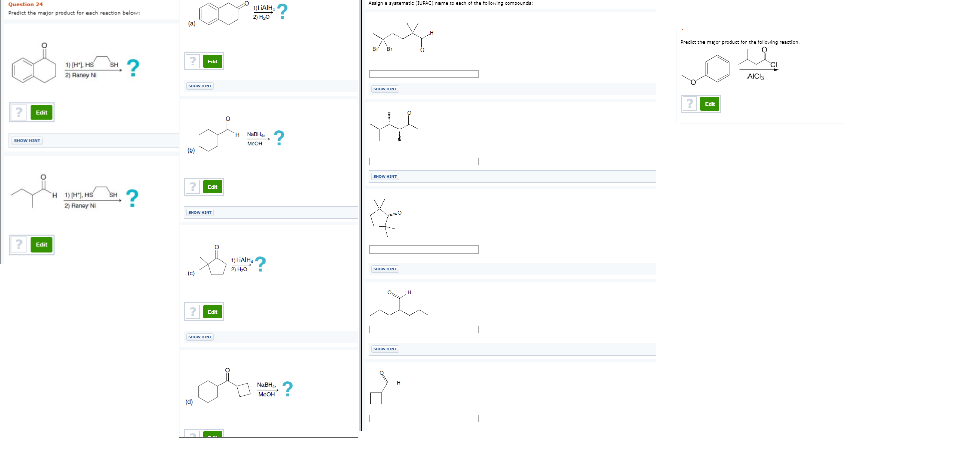 Solved Assign a systematic (IUPAC) name to each of the | Chegg.com