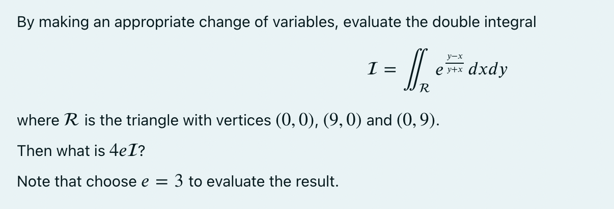 Solved By making an appropriate change of variables, | Chegg.com