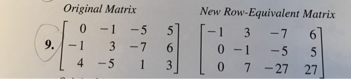 Solved Elementary Row Operations In Exercises 7-10, identify | Chegg.com