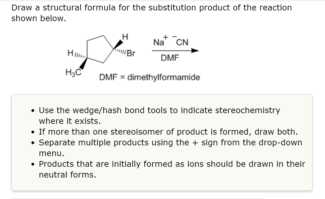 [Solved]: Draw a structural formula for the substitution p