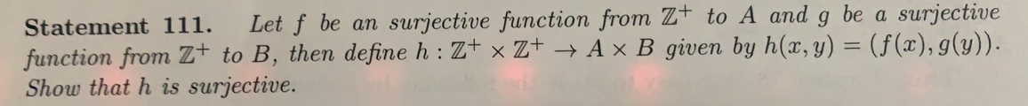 Solved Statement 111. ﻿Let f ﻿be an surjective function from | Chegg.com