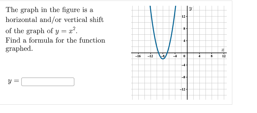Solved y 12 The graph in the figure is a horizontal and/or | Chegg.com