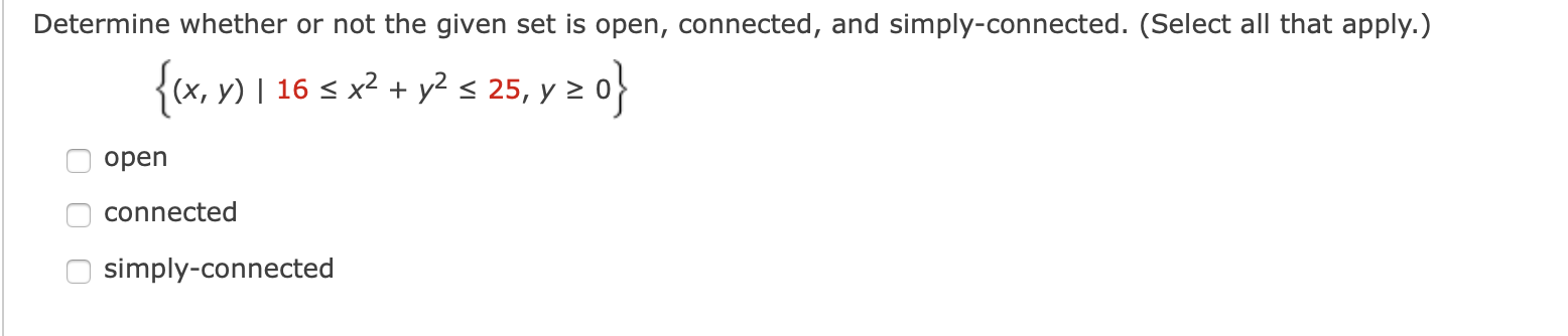 Solved Determine whether or not the given set is open, | Chegg.com