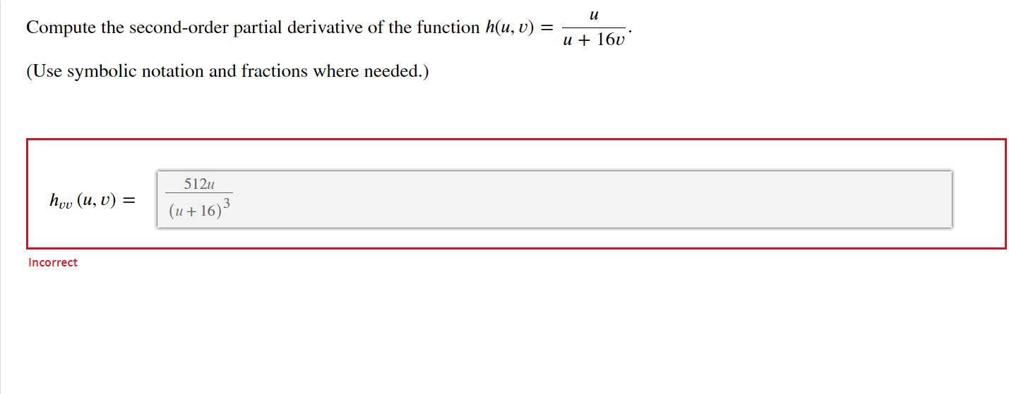 Solved Compute the second-order partial derivative of the | Chegg.com