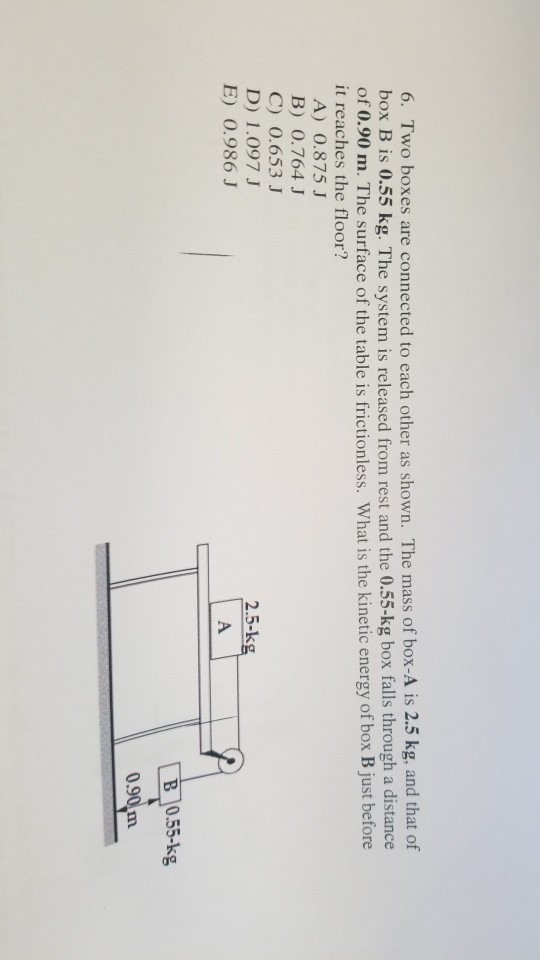 Solved 6. Two boxes are connected to each other as shown. | Chegg.com