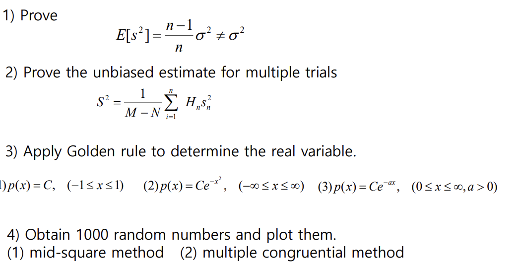 Solved 1) Prove 2) Prove the unbiased estimate for multiple | Chegg.com