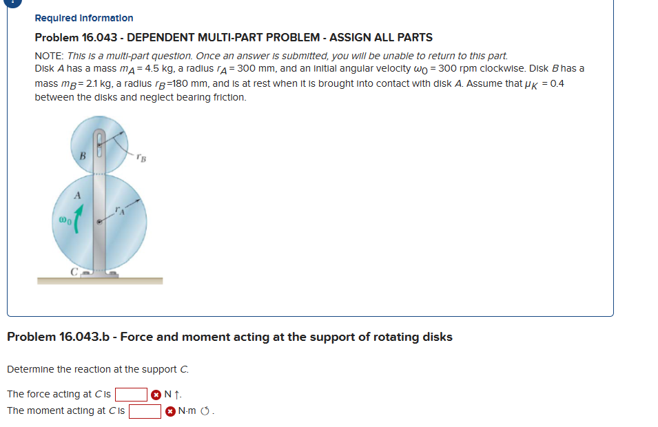 Solved Problem 16.043 - DEPENDENT MULTI-PART PROBLEM - | Chegg.com