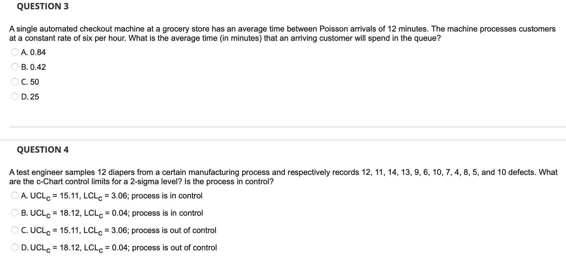 Solved A single automated checkout machine at a grocery | Chegg.com