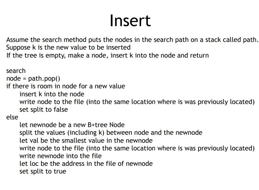 Implement the DBTable and the BTree classes shown on | Chegg.com