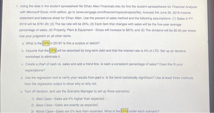 1. Using the data in the student spreadsheet file | Chegg.com