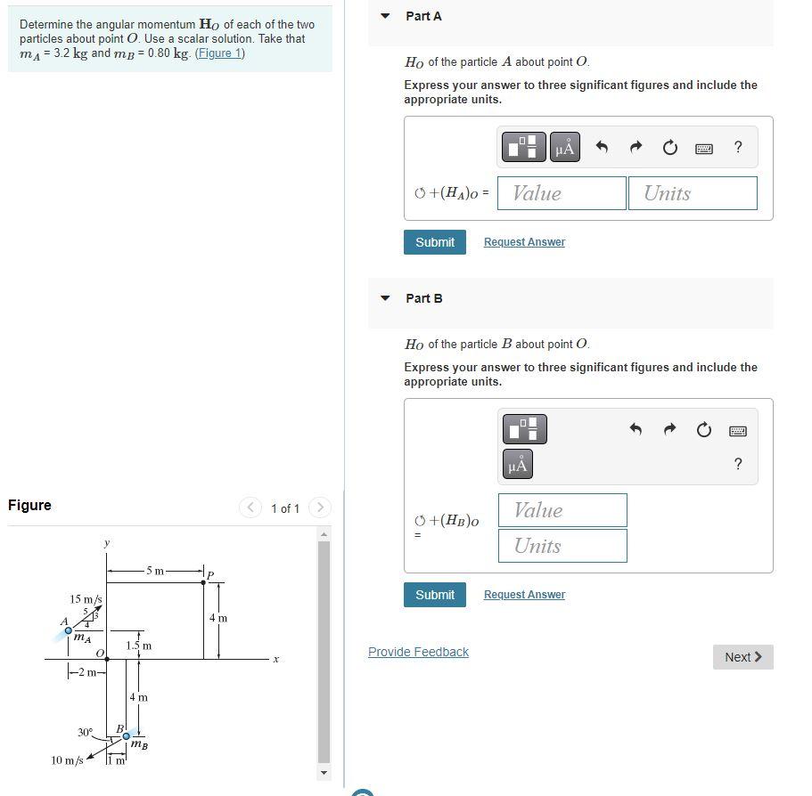 Solved Determine the angular momentum HO of each of the two | Chegg.com