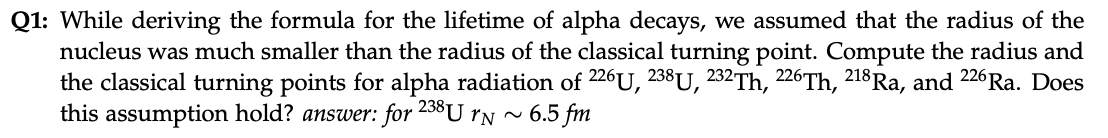 Solved 1: While deriving the formula for the lifetime of | Chegg.com