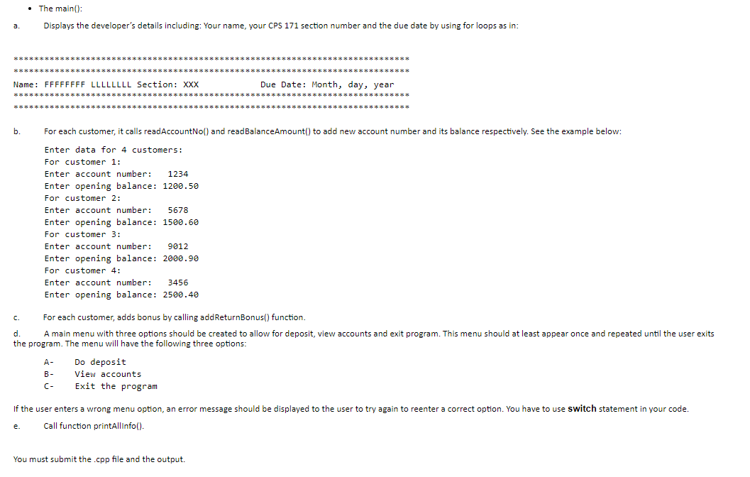 Solved Assume you are a cashier in a bank and your duty is | Chegg.com