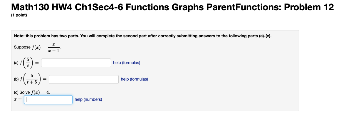 Solved Math130 HW4 Ch1Sec4-6 Functions Graphs | Chegg.com