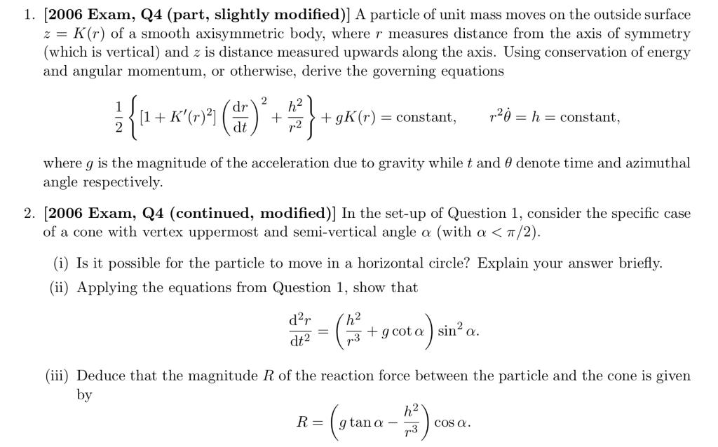Solved 1. [2006 Exam, Q4 (part, slightly modified)] A | Chegg.com